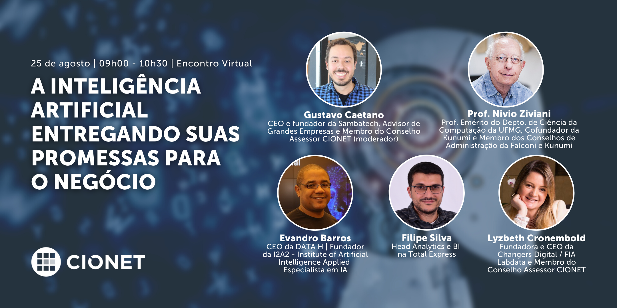 Conheça os painelistas do próximo Encontro Virtual