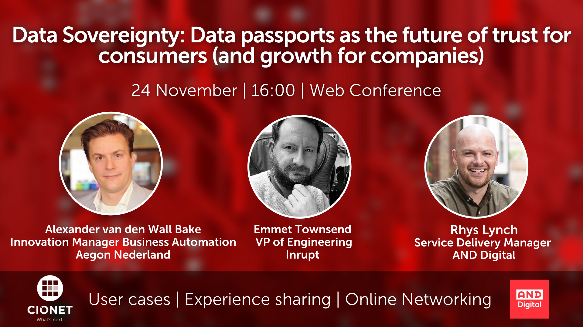 CIONET Web Conference Data Sovereignty powered by CIONET and AND Digital