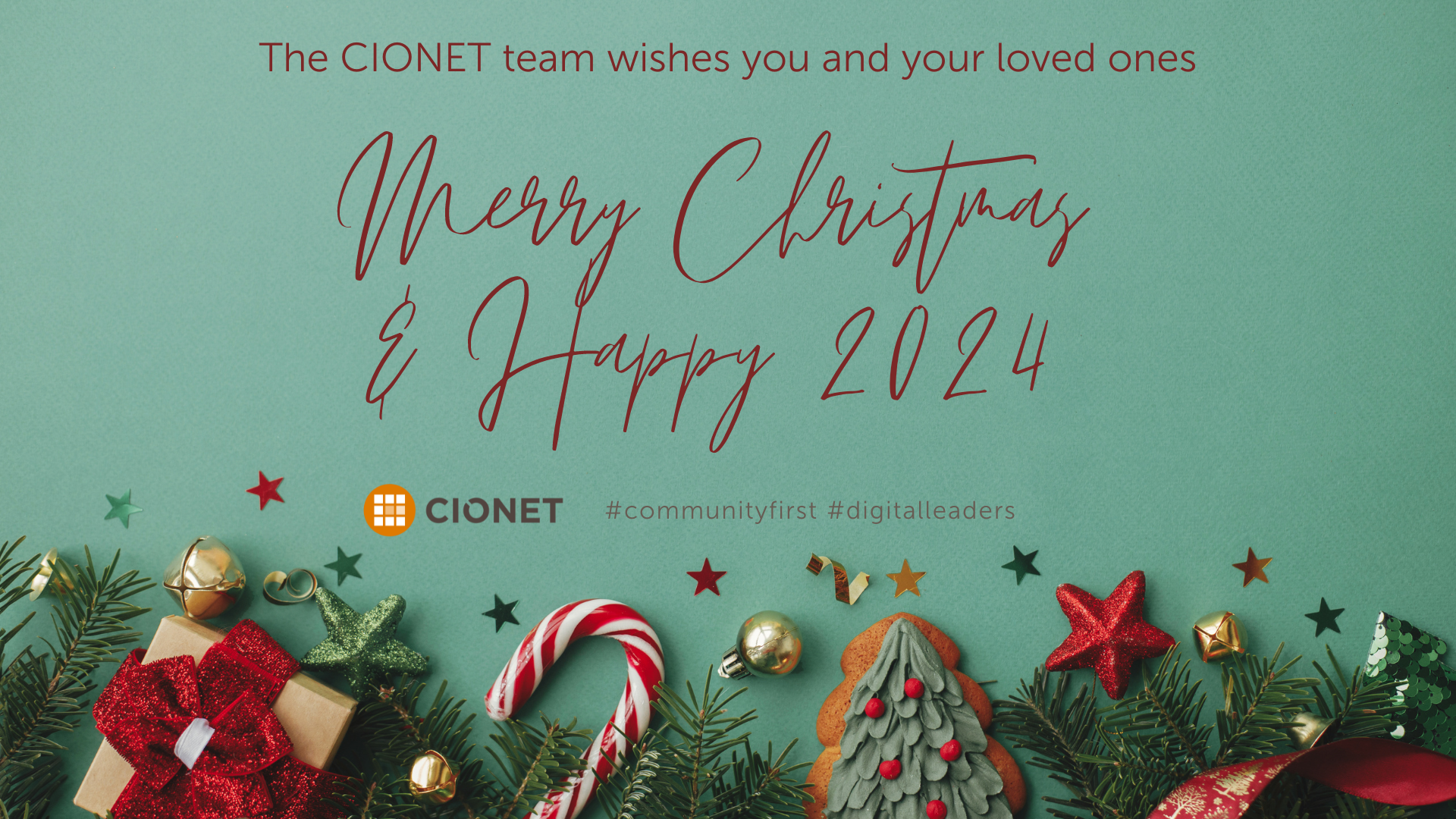 Hele fijne feestdagen toegewenst namens CIONET Netherlands