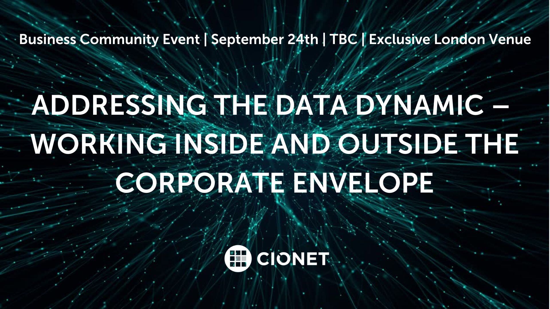 Addressing the data dynamic – working inside and outside the corporate ...